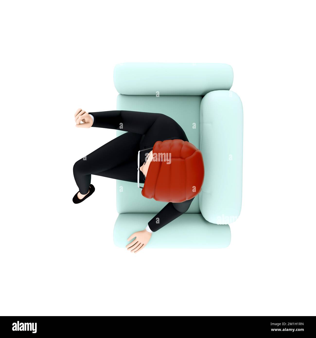 3d render comfort, people and furniture concept. 3d rendering relaxing ...