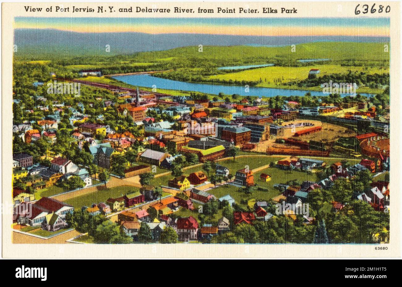 View of Point Jervis, N. Y. and Delaware River, from Point Peter, Elks ...