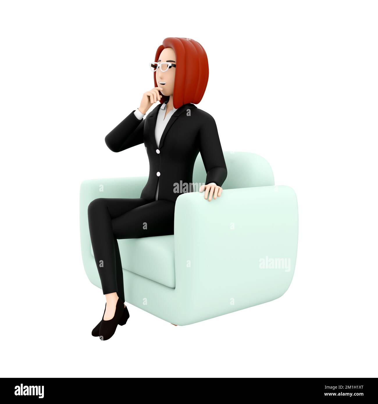 3d render comfort, people and furniture concept. 3d rendering relaxing ...