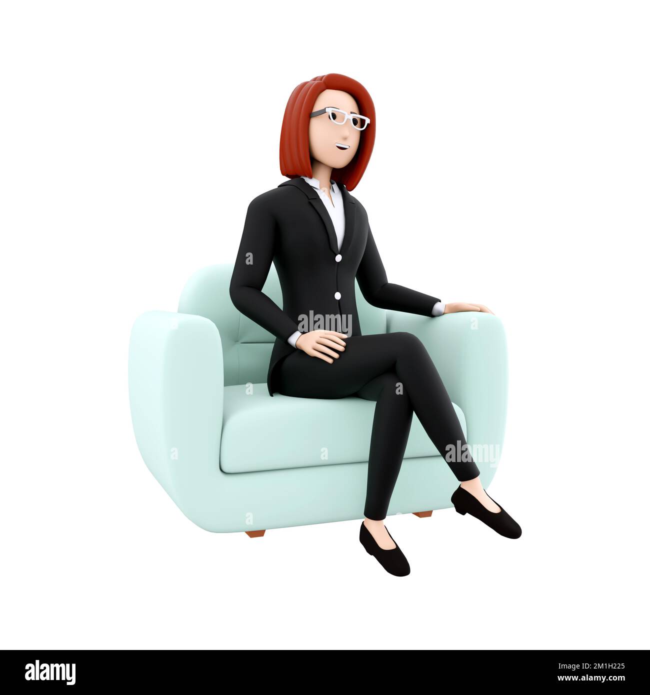 3d render comfort, people and furniture concept. 3d rendering relaxing ...