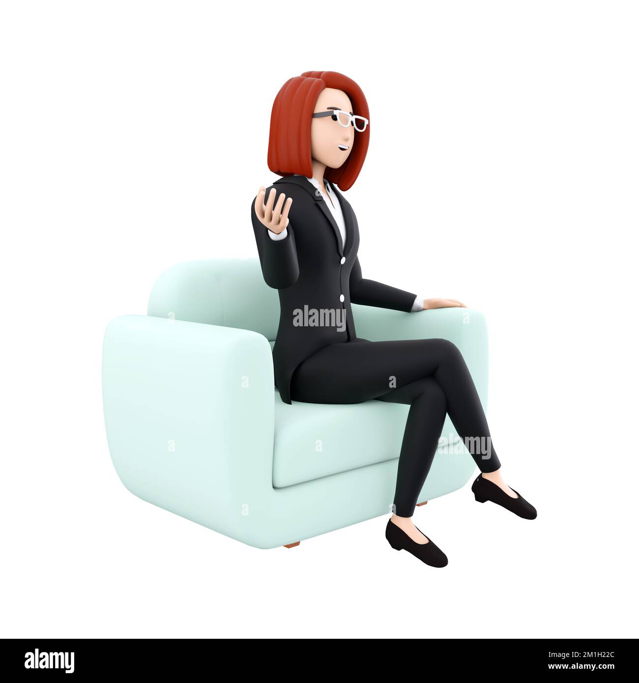 3d render comfort, people and furniture concept. 3d rendering relaxing ...