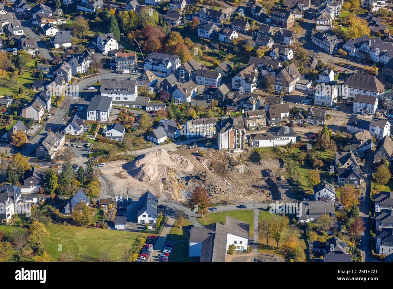 Aerial view, demolition of Josefs-Hospital and construction site Am ...