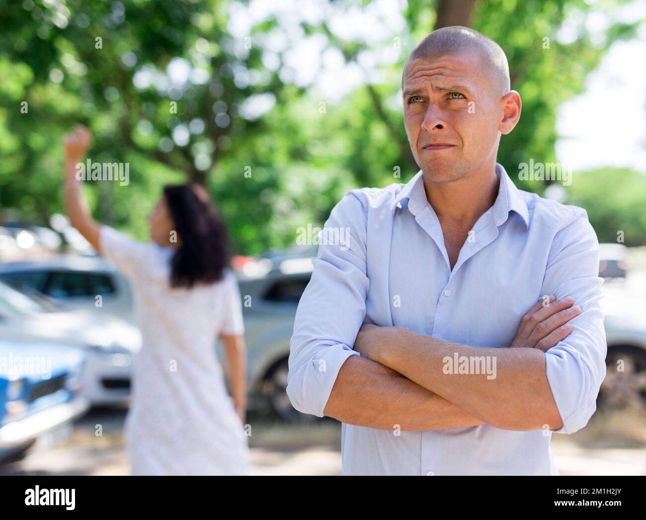 Man and woman arguing Stock Photo - Alamy