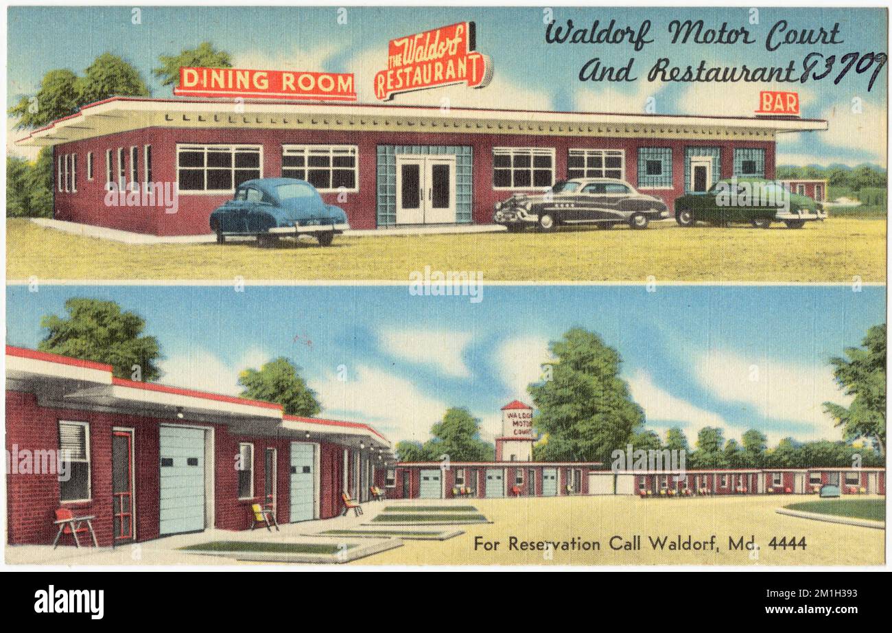 Waldorf Motor Court and Restaurant, Waldorf, Md. , Motels, Restaurants ...