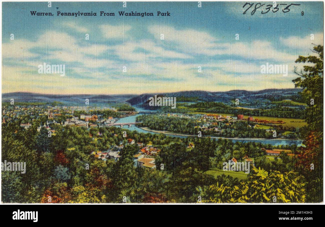 Warren Pennsylvania from Washington Park , Cities & towns, Tichnor ...