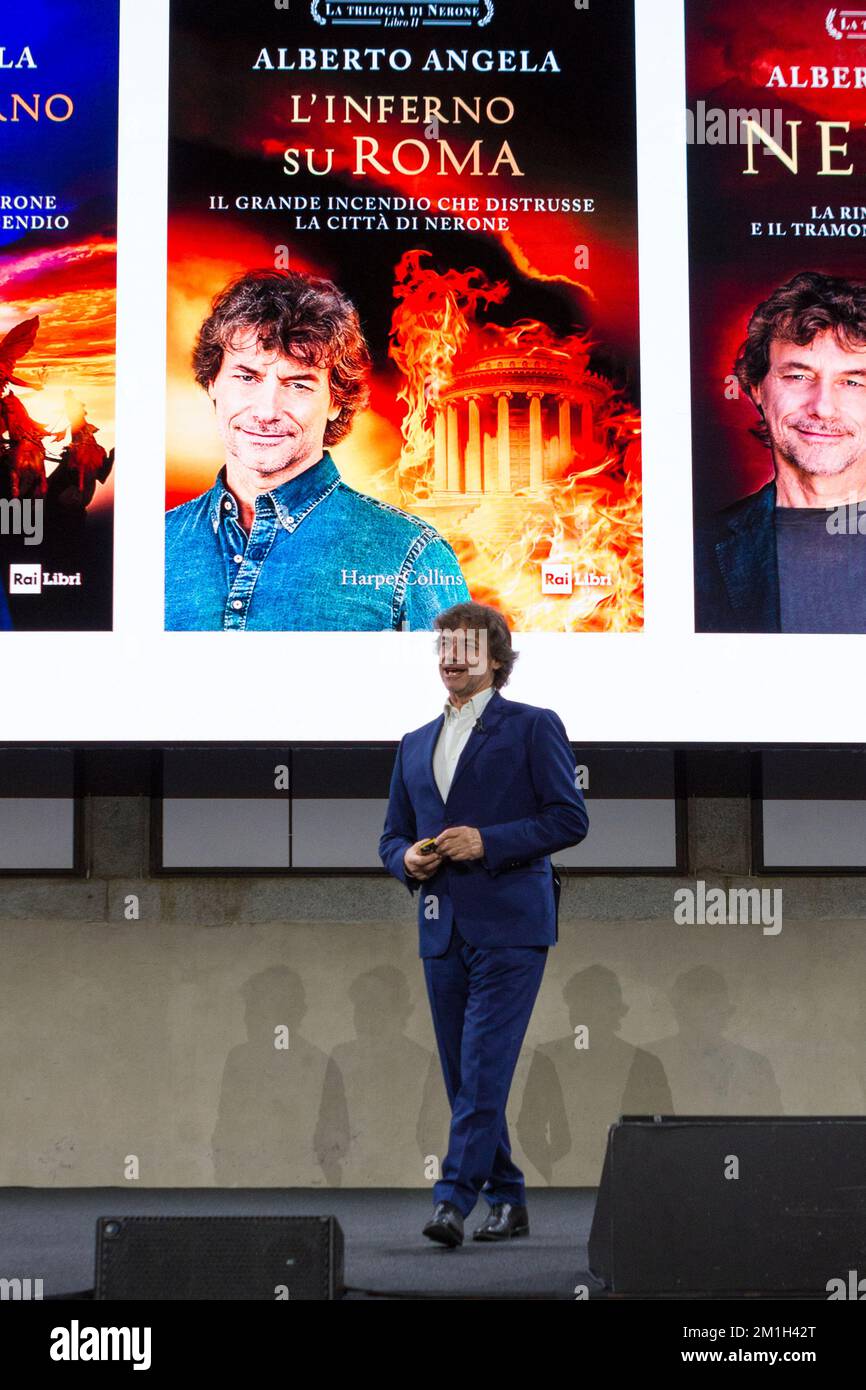Torino, Italy. 12th December 2022. Italian writer Alberto Angela during ...