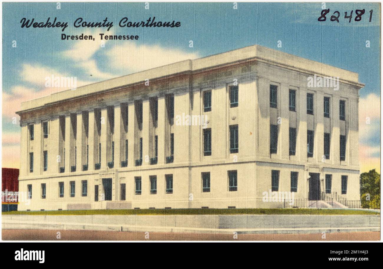 Weakley County Courthouse, Dresden, Tennessee , Courthouses, Tichnor ...