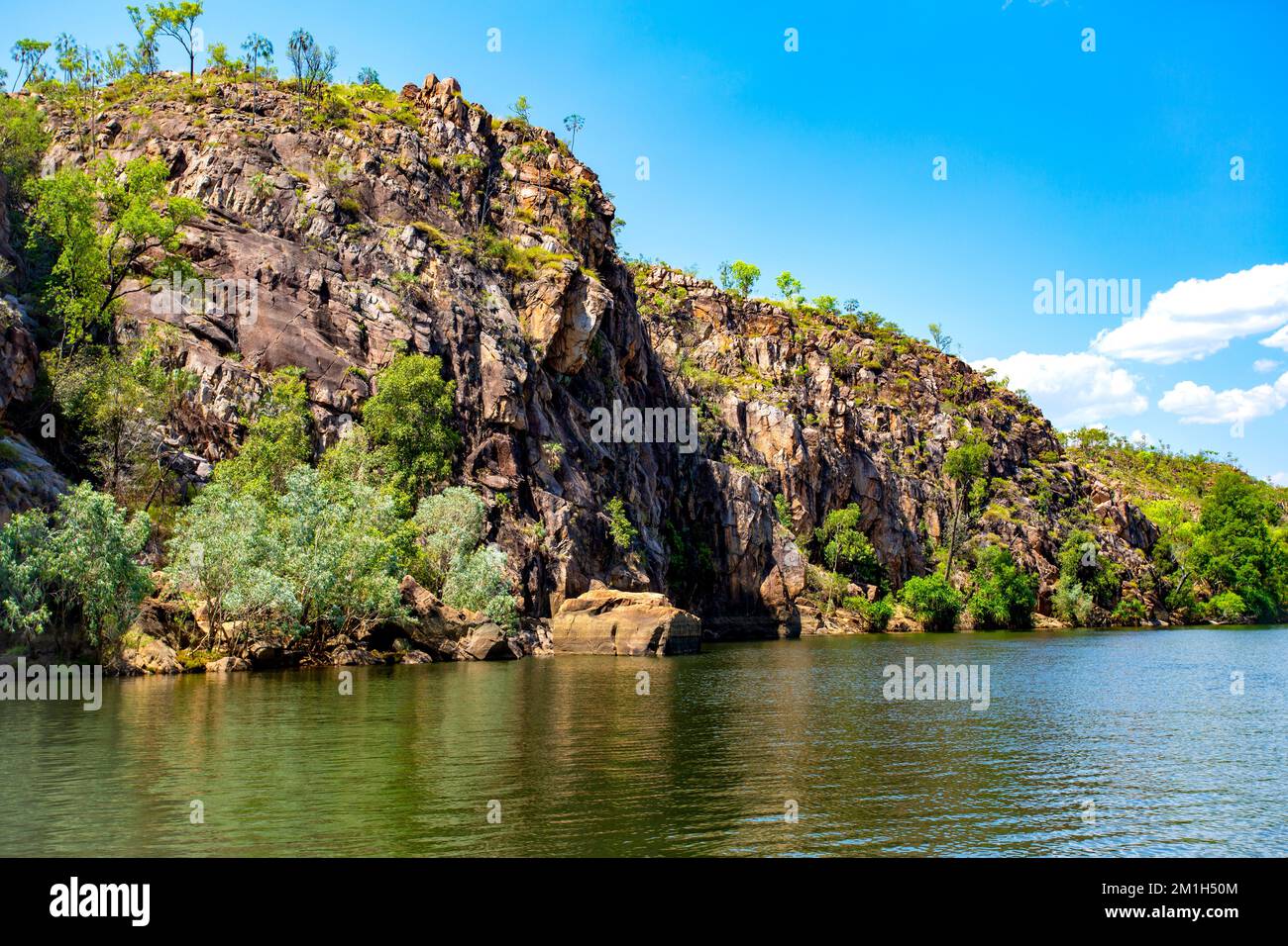 Cliffs of the Nitmiluk (Katherine) Gorge carved trough ancient ...