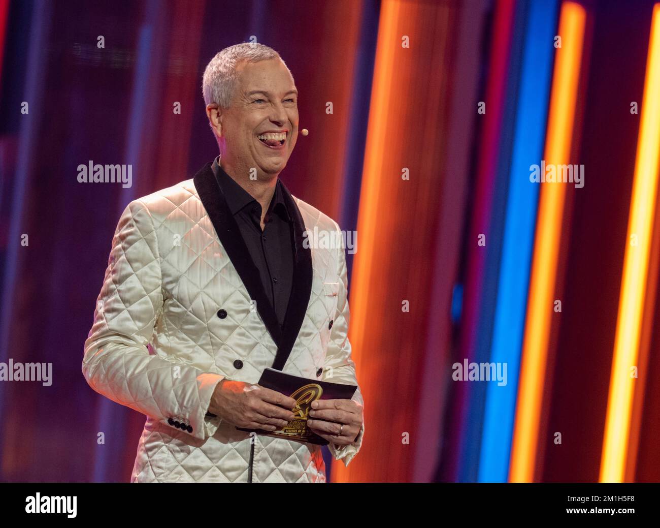 Berlin, Germany. 12th Dec, 2022. Host Thomas Hermanns is on stage ...