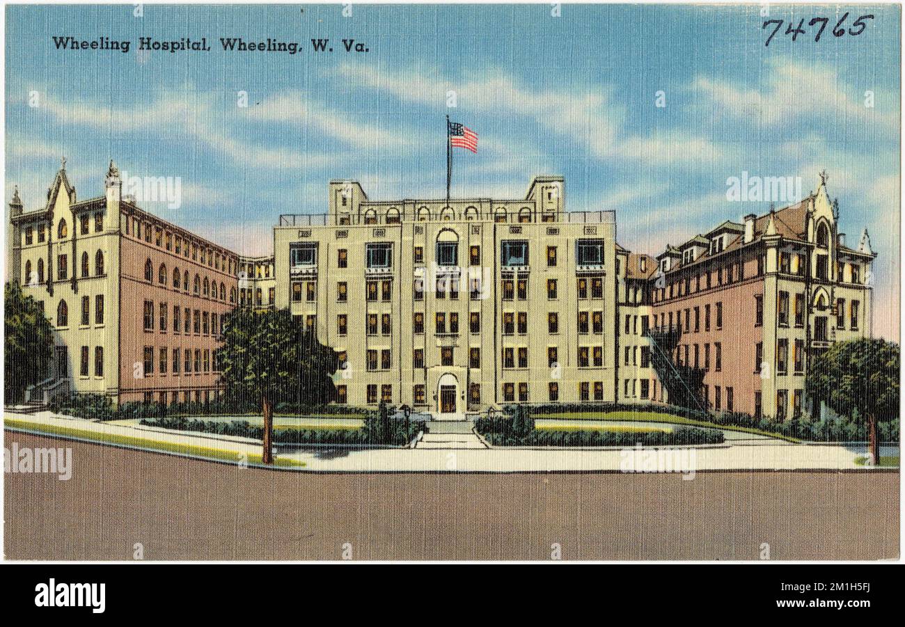 Wheeling Hospital, Wheeling, W. Va. , Hospitals, Tichnor Brothers ...