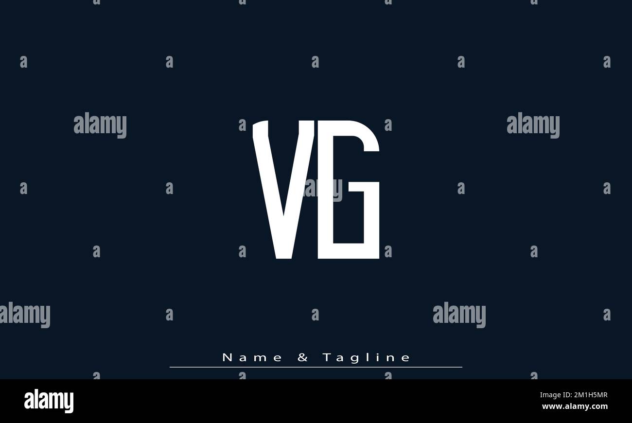 Alphabet letters Initials Monogram logo VG , GV Stock Vector Image ...