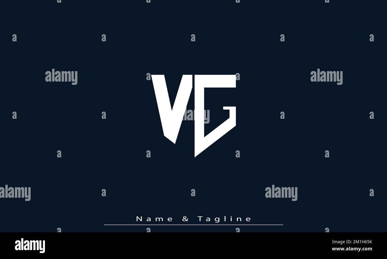 Alphabet letters Initials Monogram logo VG , GV Stock Vector Image ...