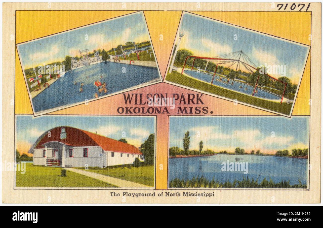 Wilson Park, Okolona Miss. , Parks, Tichnor Brothers Collection ...