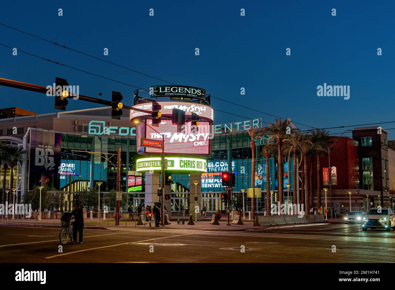 Phoenix, AZ - Nov. 10, 2022: Night view of the Footprint Center arena ...