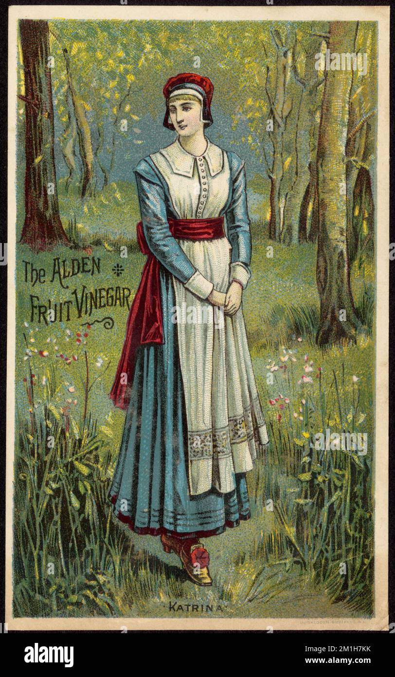 The Alden Fruit Vinegar - Katrina , Women, Forests, Condiments, 19th ...