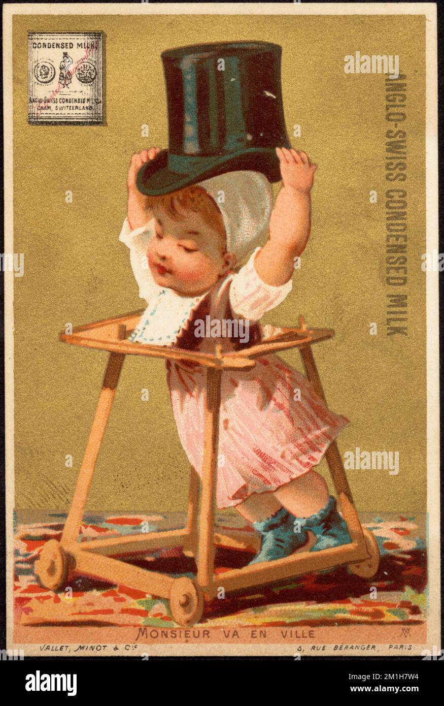 Anglo-Swiss Condensed Milk - Monsieur va en ville. , Infants, Top hats ...