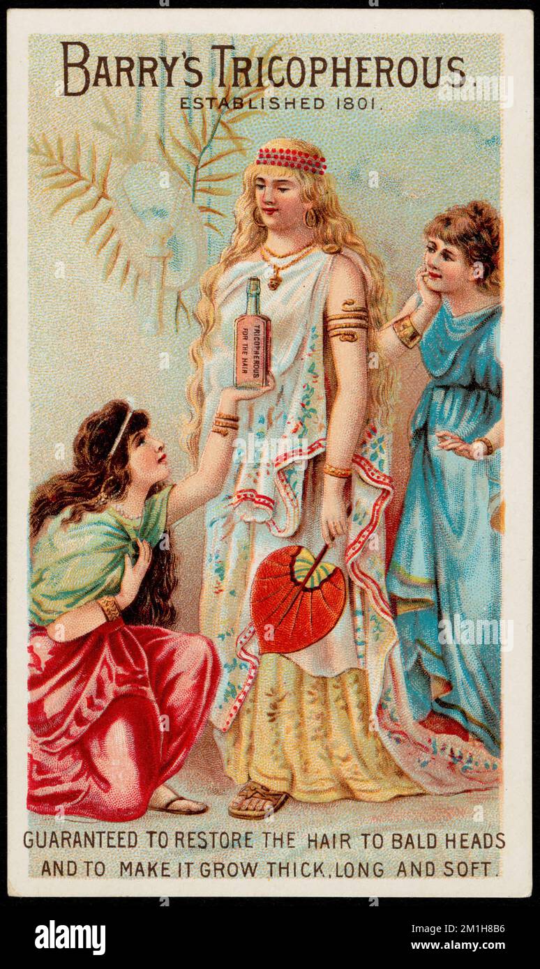 Barry's Tricopherous, established 1801.. Guaranteed to restore the hair ...