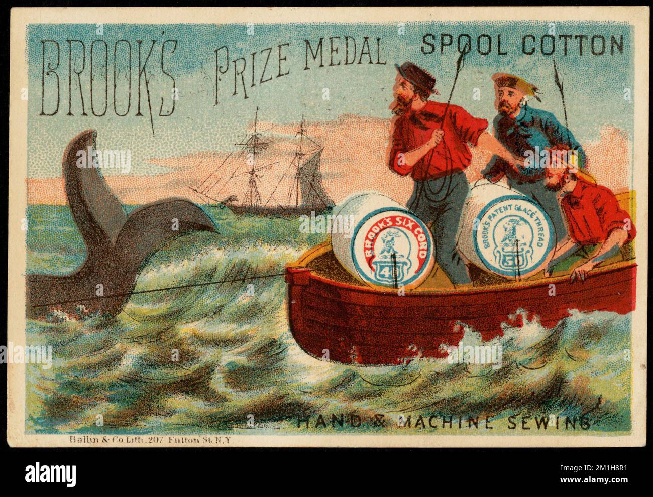 Brook's prize medal spool cotton. Hand & machine sewing. Brook's Six ...