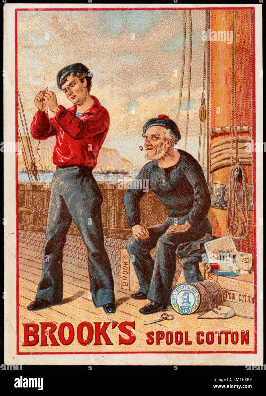 Brook's spool cotton. Brook's machine cotton. , Older people, Men ...
