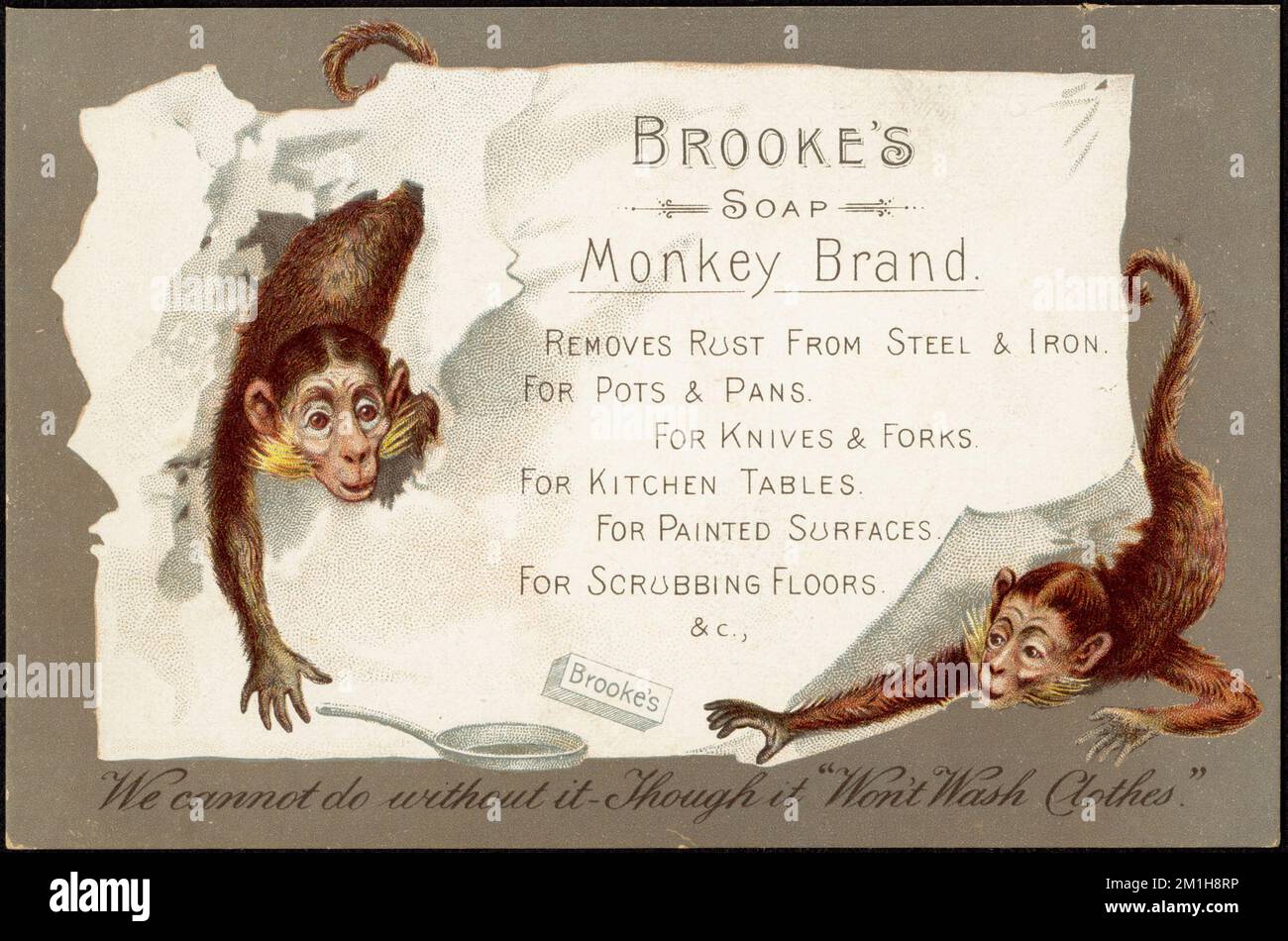 Brook's Monkey Brand Soap. Removes rust from steel & iron. , Monkeys ...