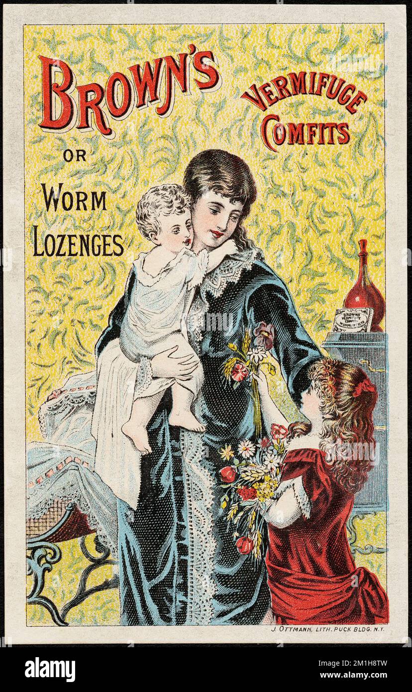 Brown's Vermifuge Comfits or worm lozenges , Women, Children, Patent ...