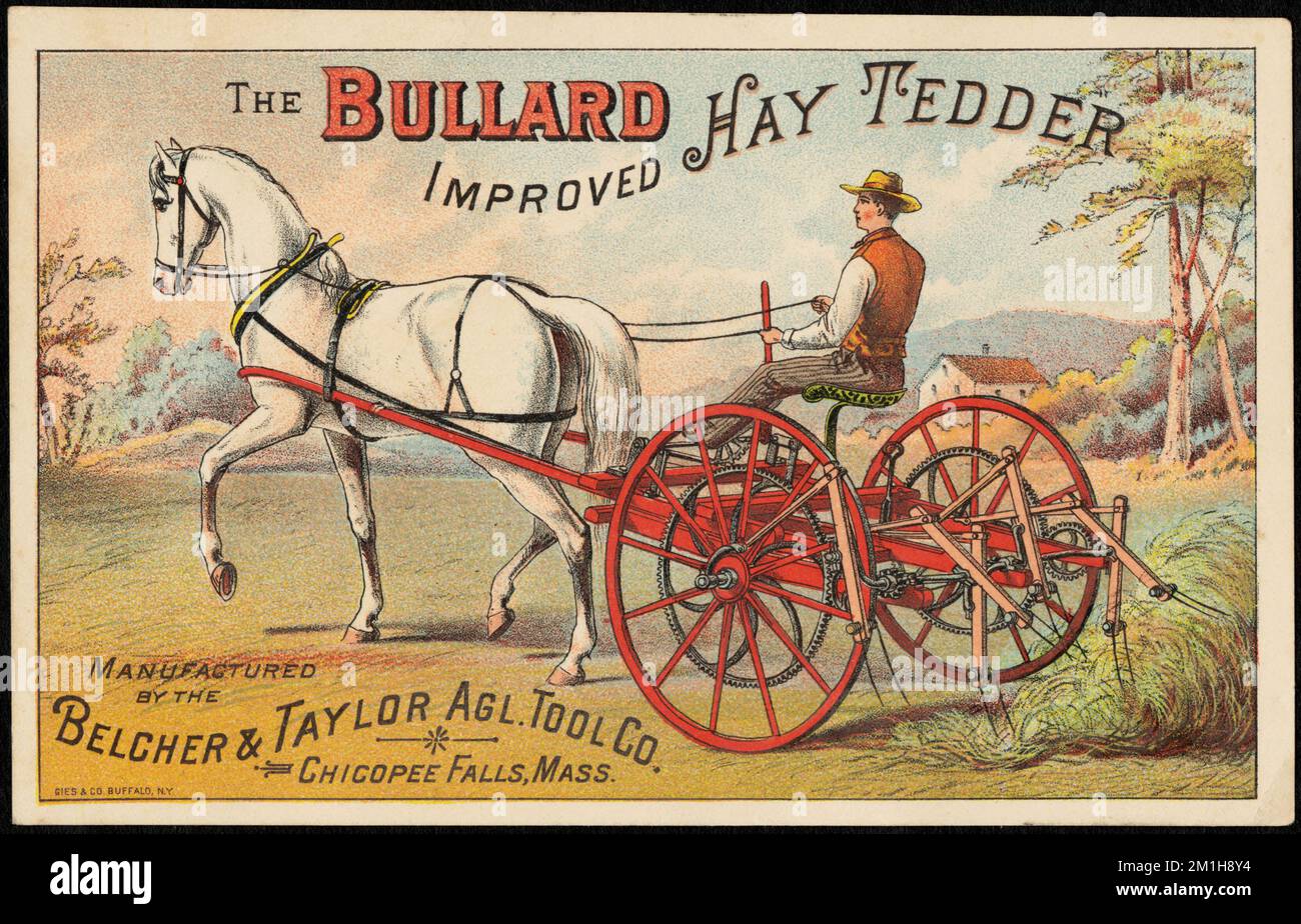 The Bullard Improved Hay Tedder , Horses, Agricultural machinery ...