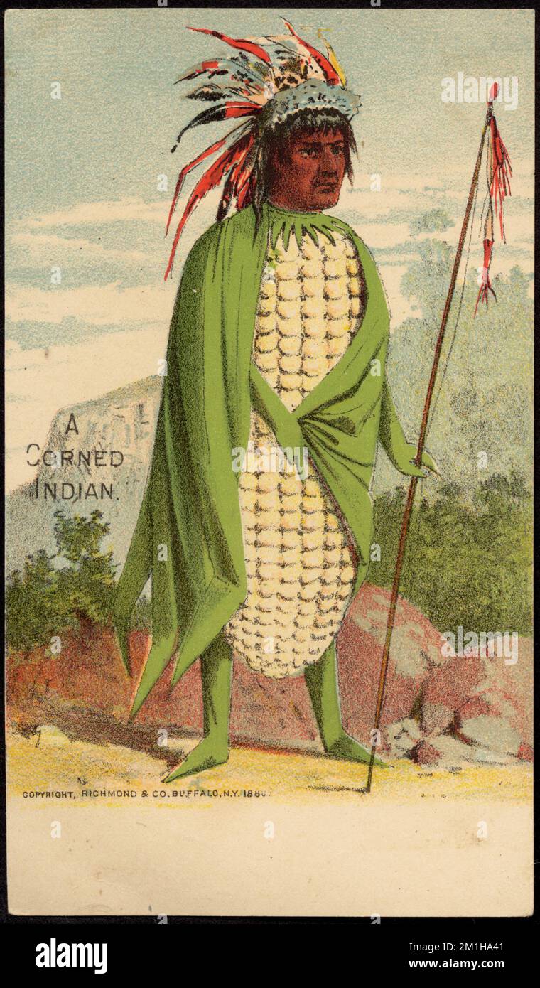 A corned Indian. , Men, Corn, Indigenous peoples, 19th Century American ...