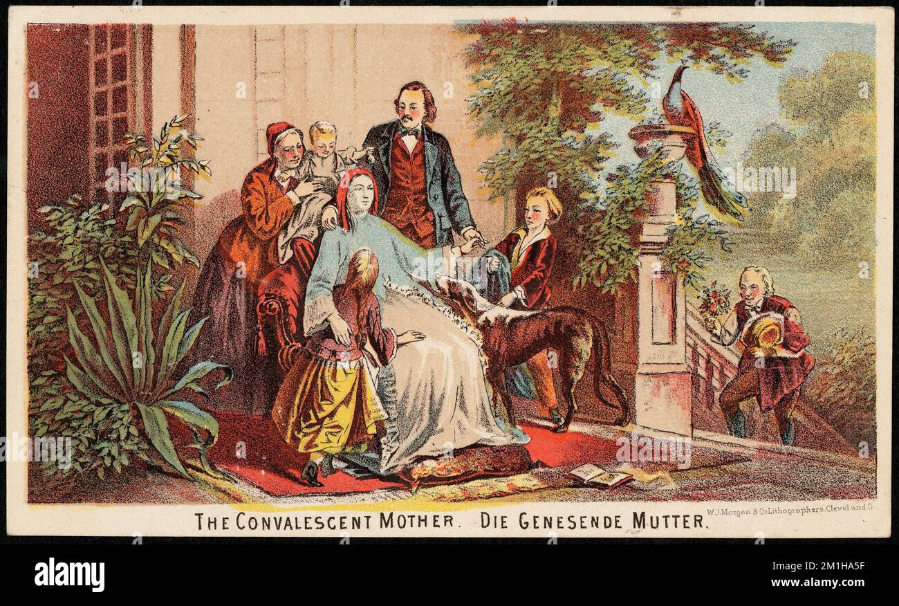 The convalescent mother. Die genesende mutter. , People, Patent ...
