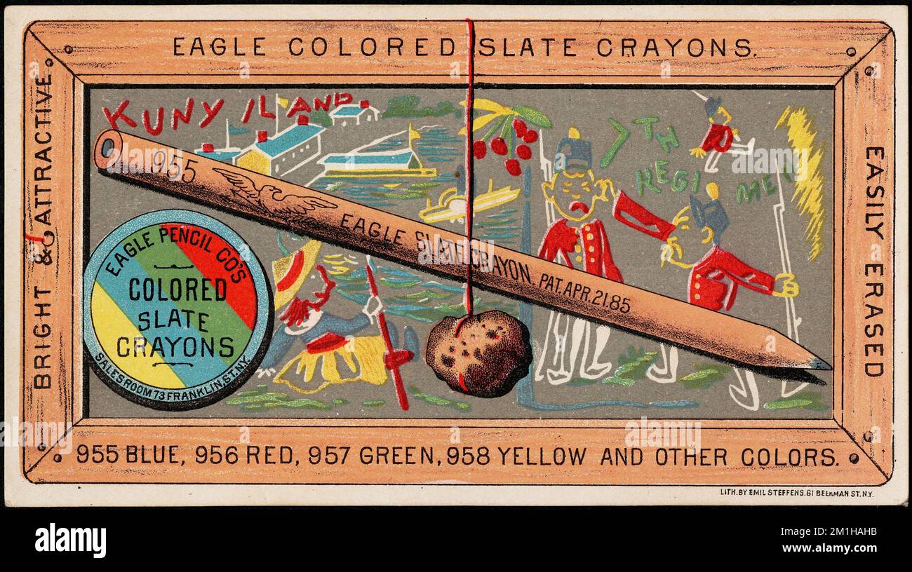Eagle Pencil Co's colored slate crayons. Eagle colored slate crayons ...