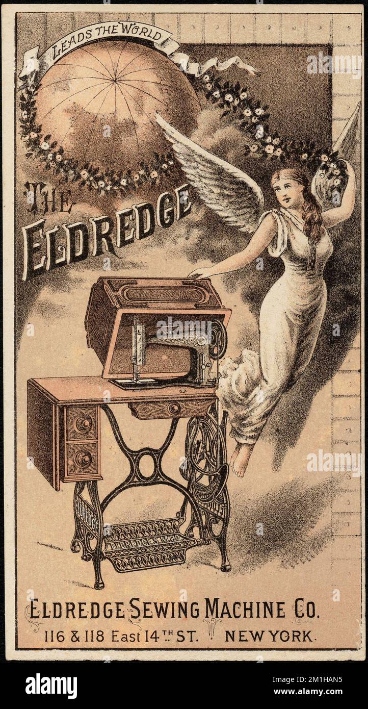The Eldredge - leads the world , Angels, Sewing machines, 19th Century ...