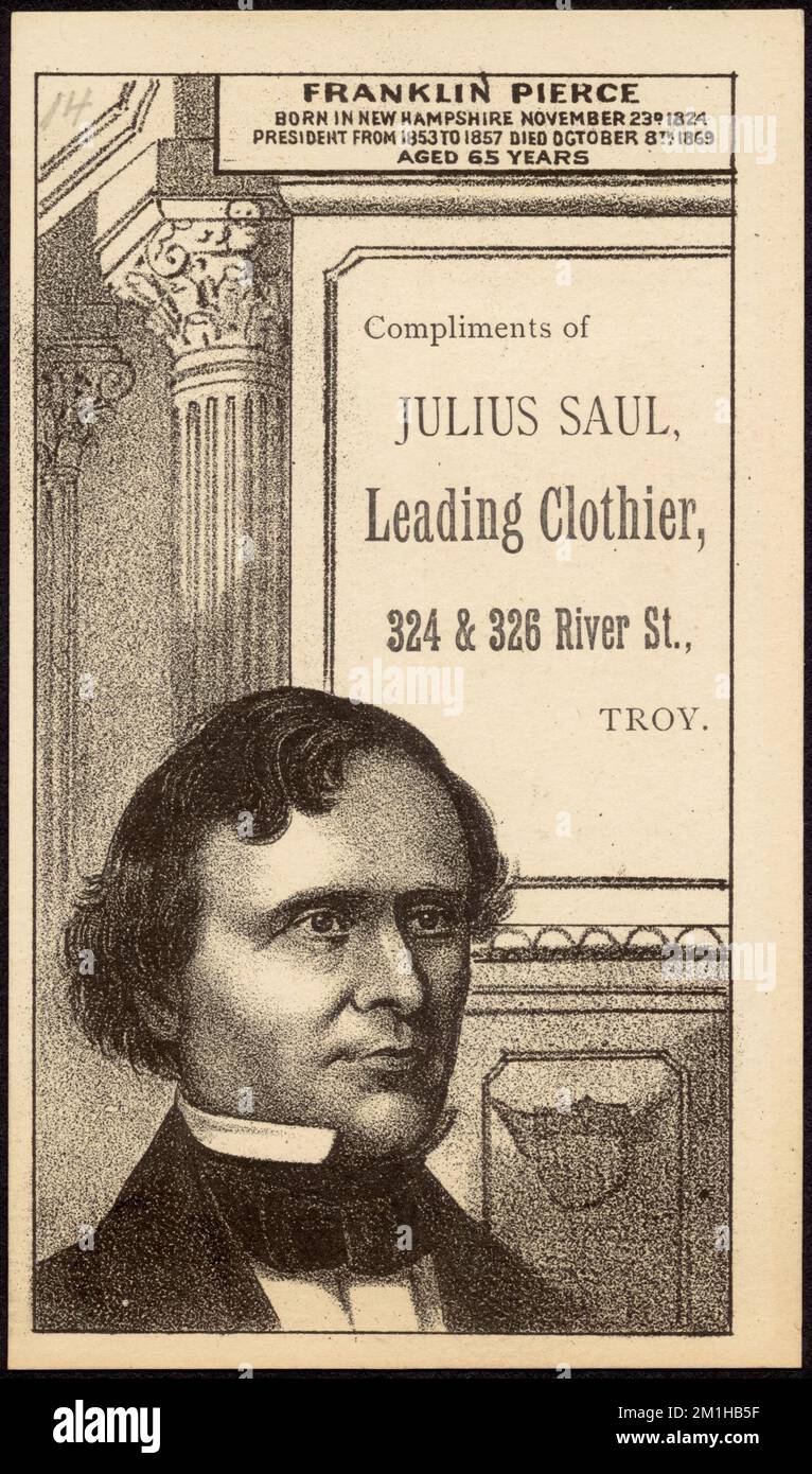 Franklin Pierce. Born in New Hampshire November 23, 1804. President ...