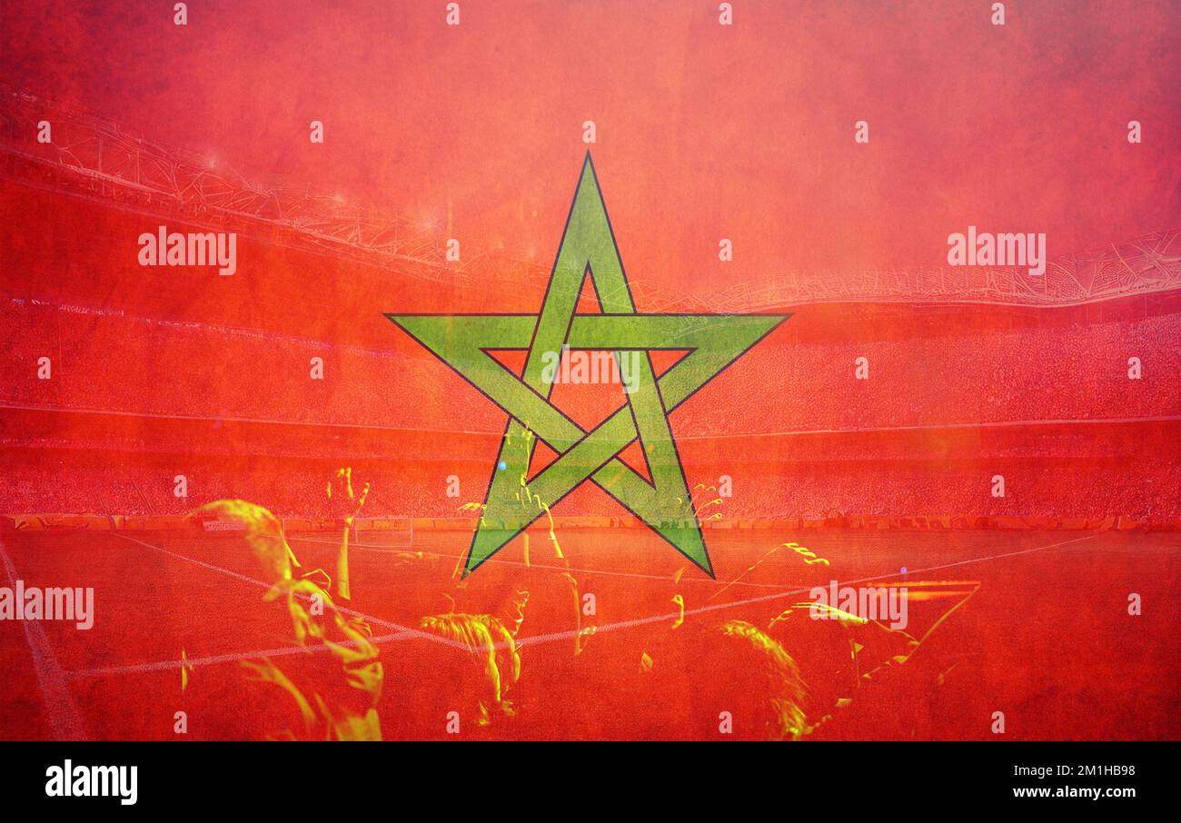 Football morocco flag hi-res stock photography and images - Alamy