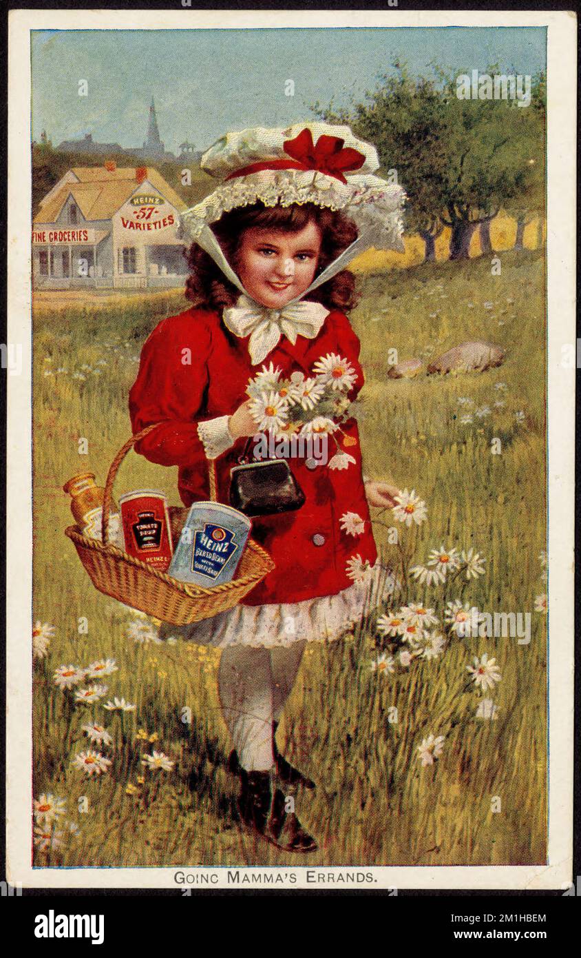 Going mamma's errands, Heinz , Girls, Condiments, Canned foods, 19th ...