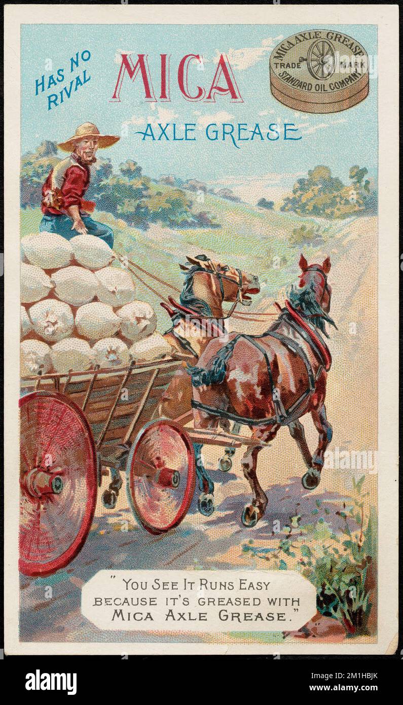 Has no rival - Mica Axle Grease. 'You see it runs easy because it's ...