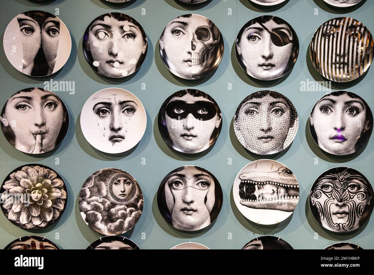 Decorative porcelain plates by Fornasetti at Liberty London department ...