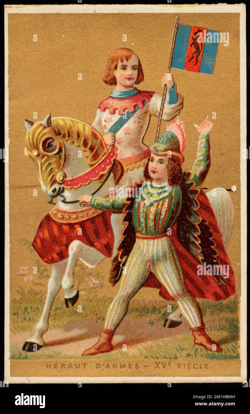 Heraut D'armes - XVe siecle , Men, Horses, Flags, Armor, 19th Century ...