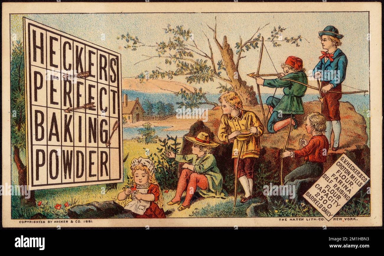 Heckers perfect baking powder. , Baking powder, Children, 19th Century ...