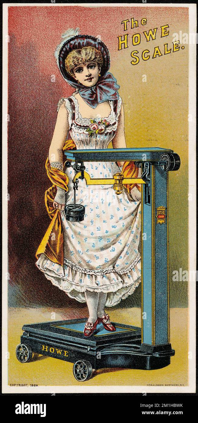 The Howe Scale. , Women, Scales, 19th Century American Trade Cards ...