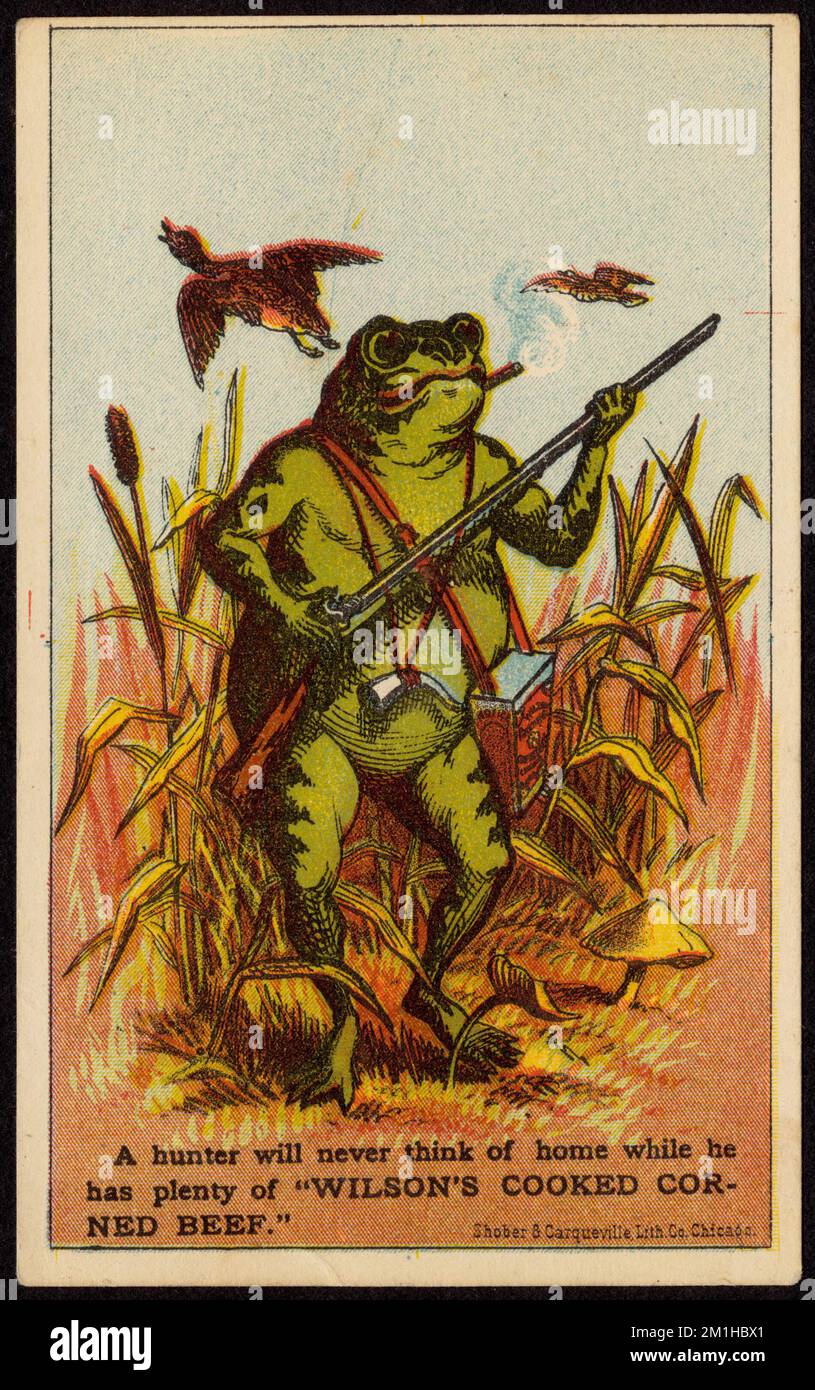 A hunter will never think of home while he has plenty of 'Wilson's ...