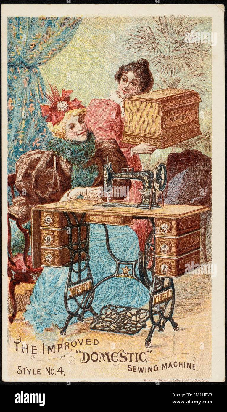 The improved 'Domestic' sewing machine. Style no. 4 , Women, Sewing ...