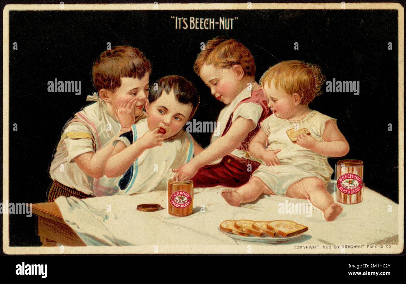 'It's Beech-Nut' , Children, Condiments, Canned foods, 19th Century ...