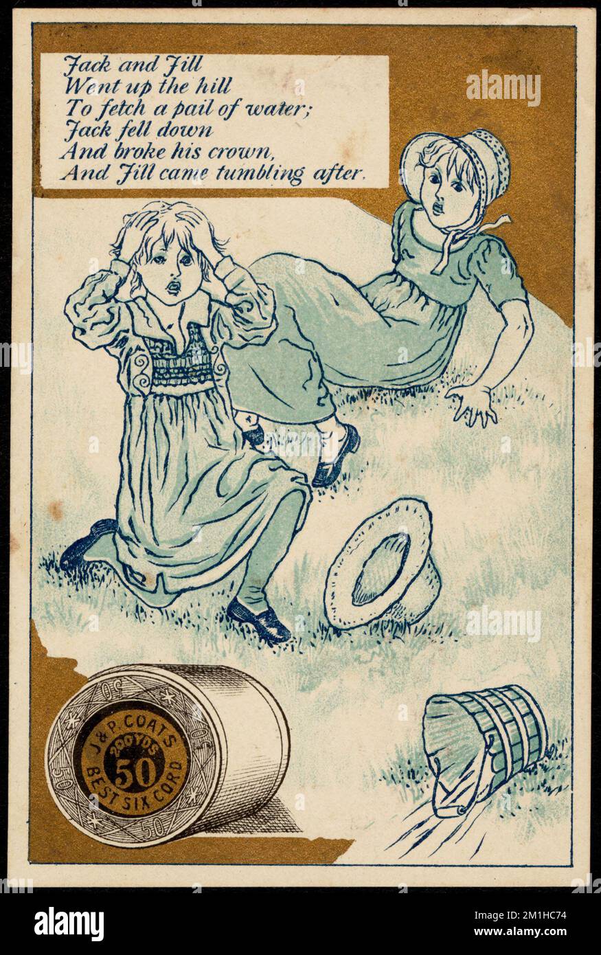 Jack and Jill went up the hill to fetch a pail of water; Jack fell down ...