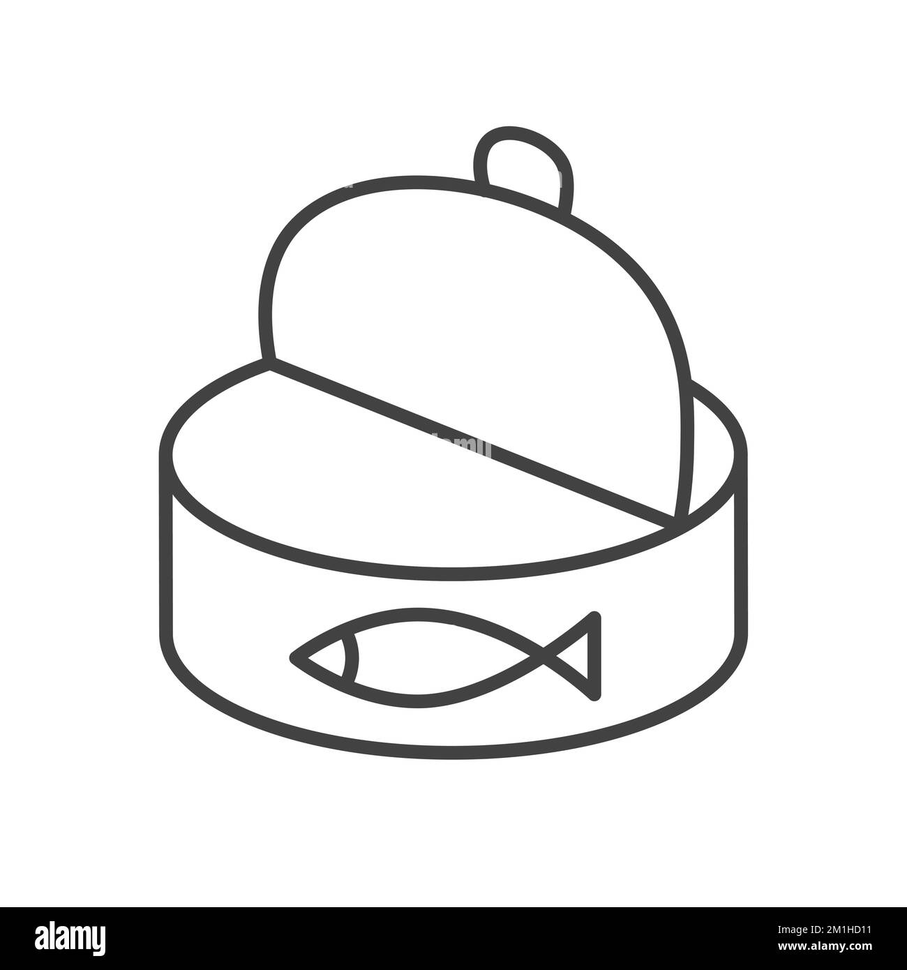 Tuna fish logo open can icon outline illustration. Salmon tuna fish ... Tuna fish logo open can icon outline illustration. Salmon tuna fish ...