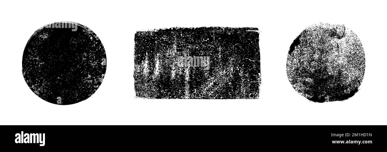 Grunge texture brush stamp vector circle dot. Rubber graphic grunge ...