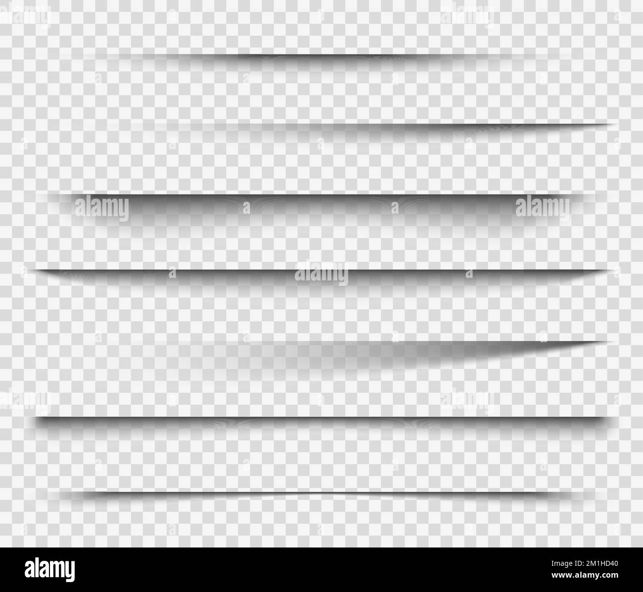 Shadow vector divider paper overlay effect. Shadow effect realistic box ...