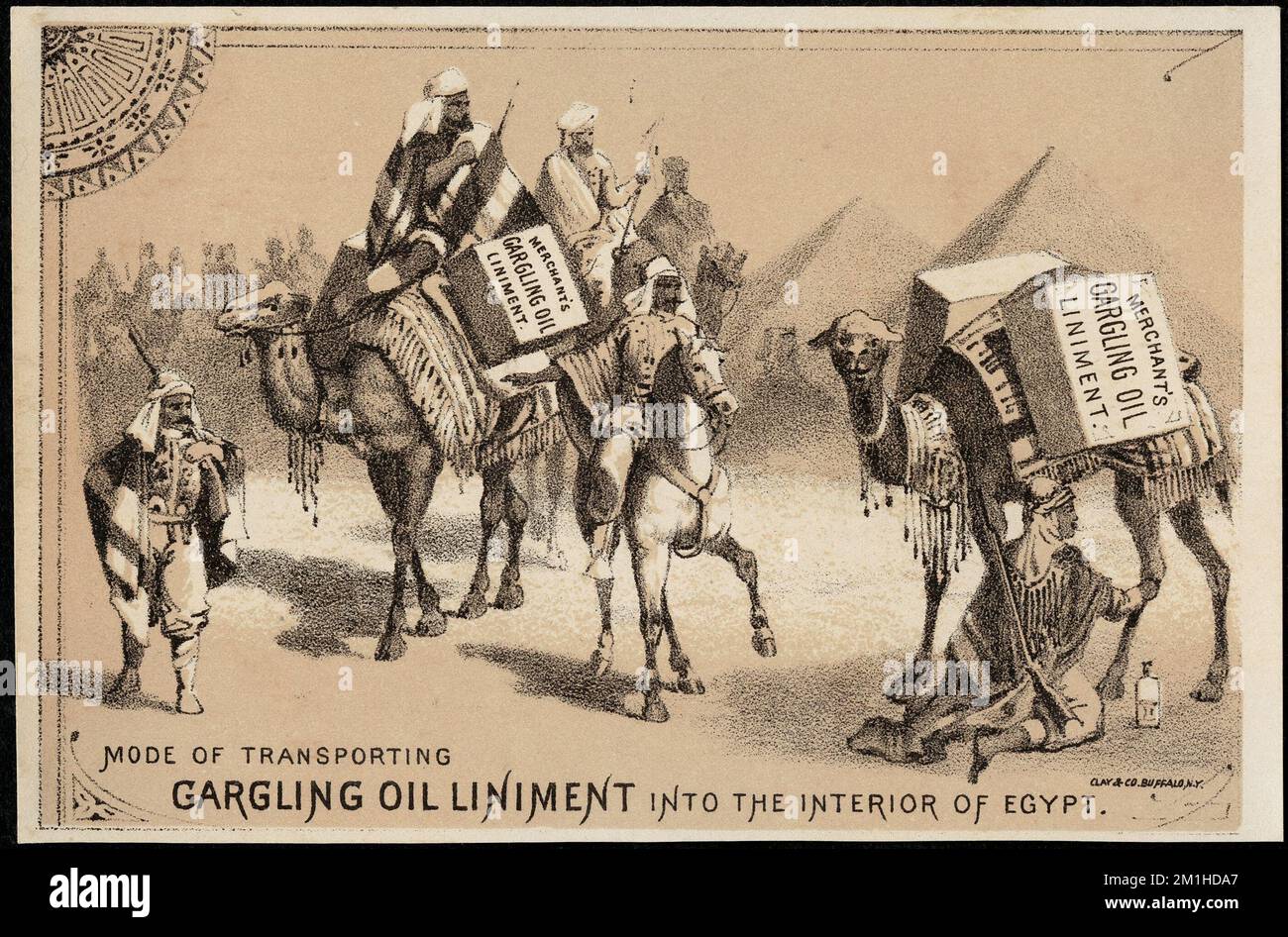 Mode of transporting Gargling Oil Liniment into the interior of Egypt ...