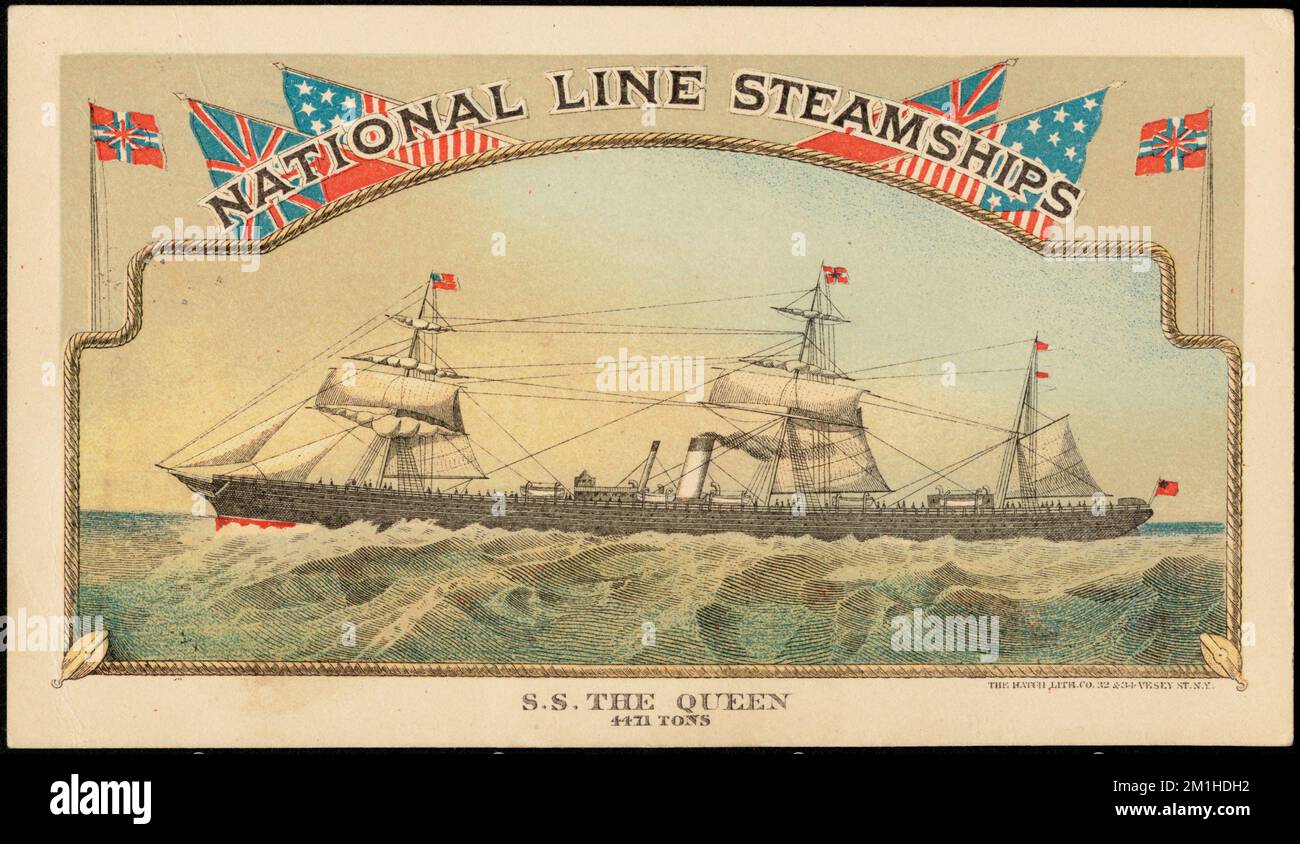 National Line steamships, S. S. The Queen, 4471 tons , Ships, Oceans ...
