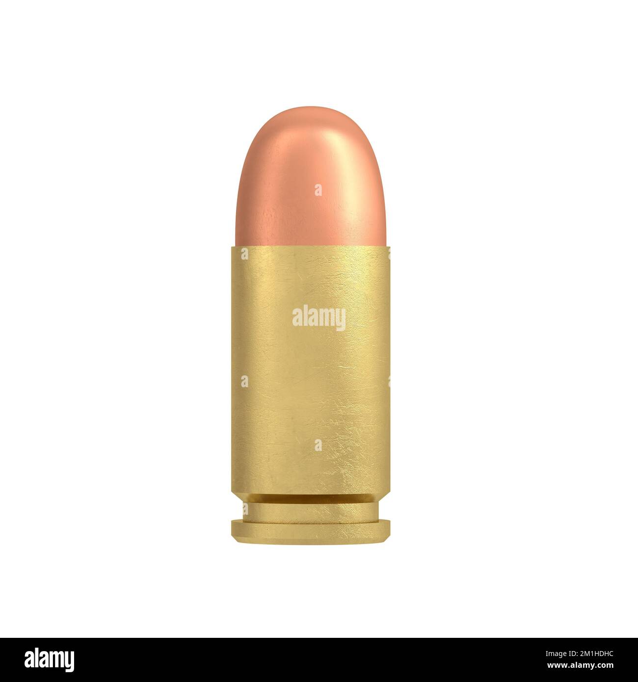 Bullet isolated on white background. 3d illustration Stock Photo - Alamy