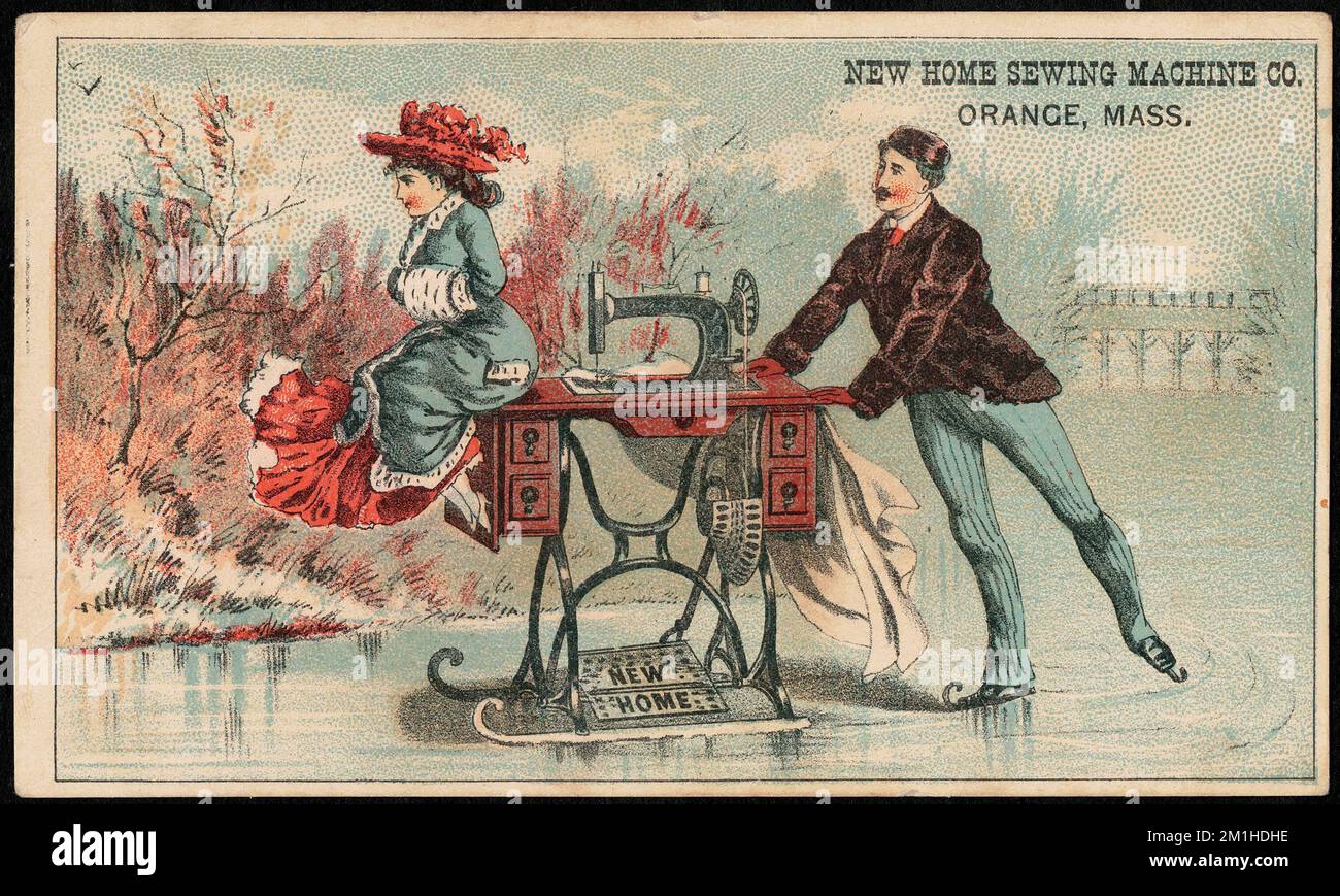 The New Home Sewing Machine Co., Orange, Mass. , Adults, Sewing ...
