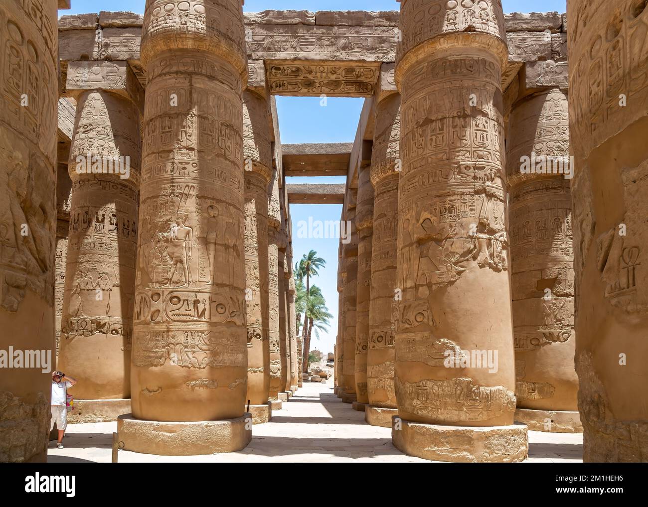 A view of inscriptions and reliefs on the central columns of The Great ...